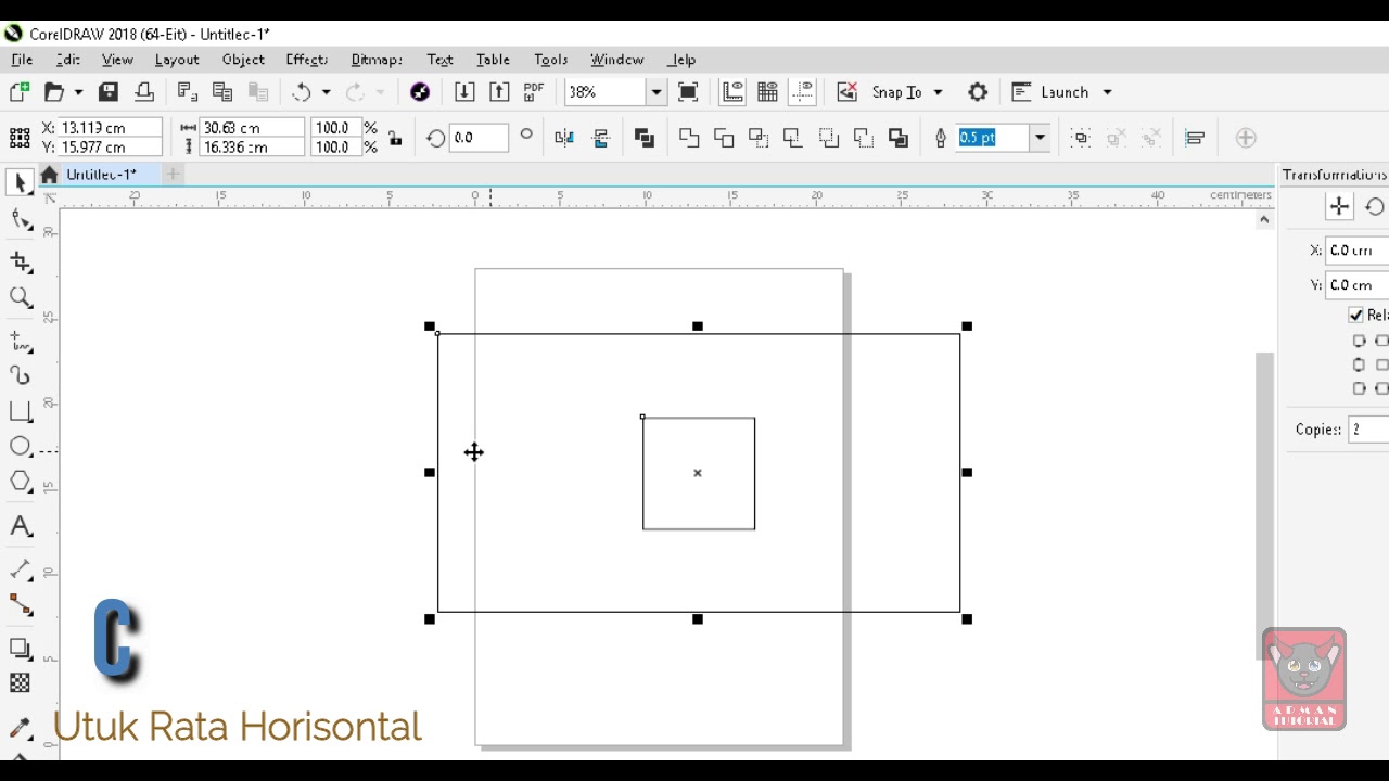 Shortcut Coreldraw Alignment / Perataan - YouTube