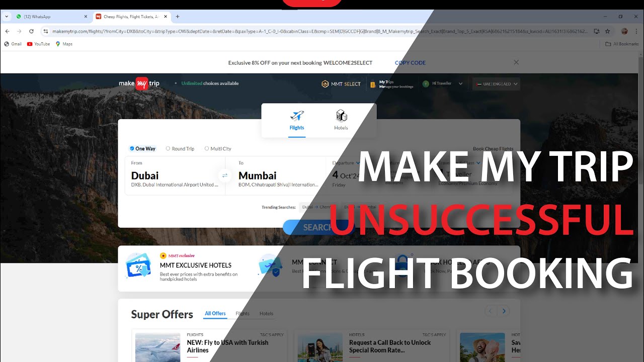 Make my trip Unsuccessful flight booking you need to k know before ...
