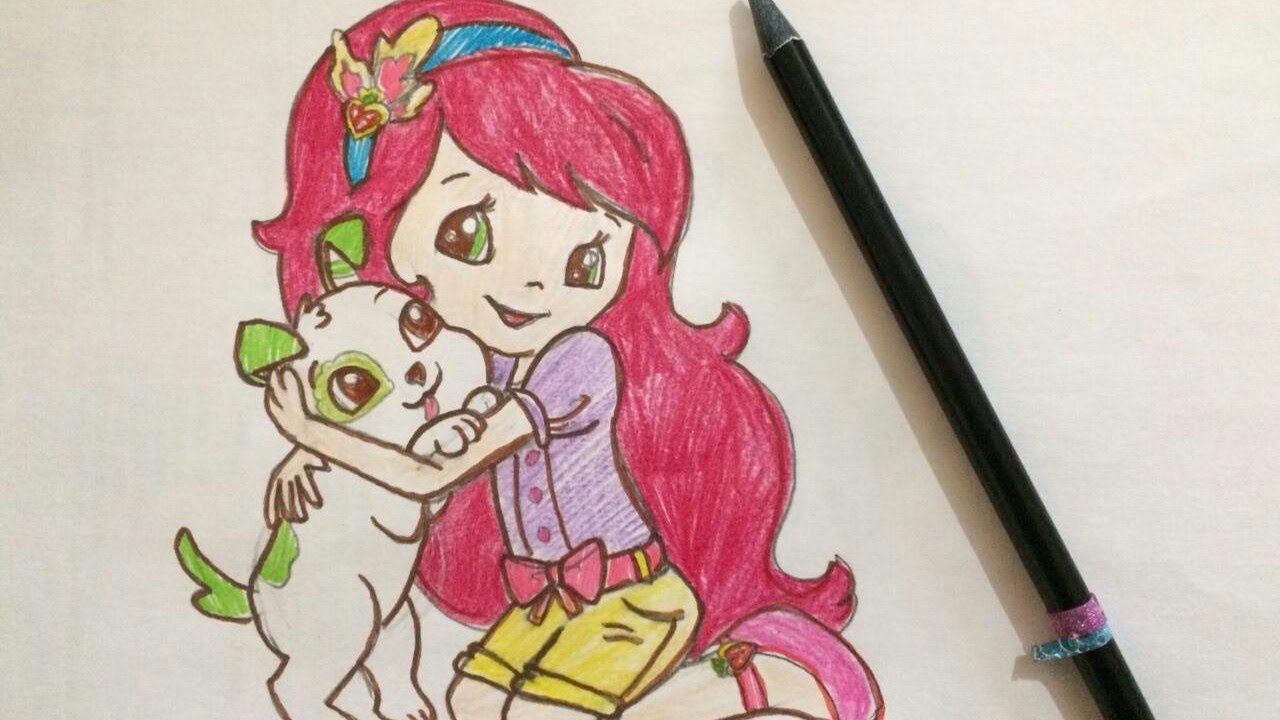 How To Draw Strawberry and Pupcake - Strawberry Shortcake's Berry Bitty ...