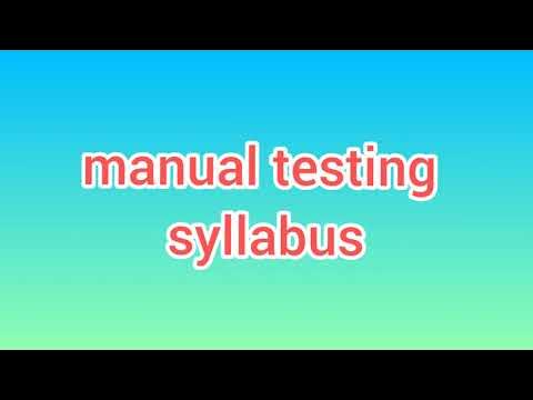 Manual testing syllabus | Manual Testing Tutorial for Beginners| Full ...