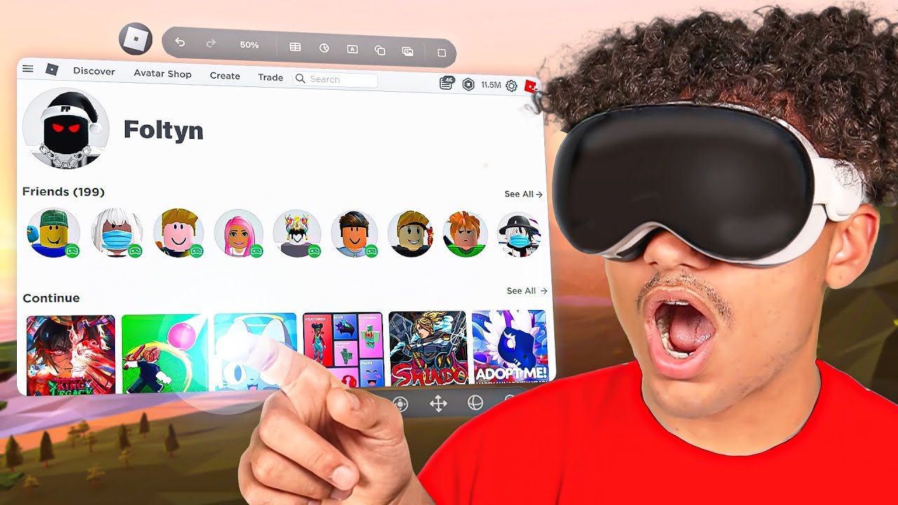 I Played ROBLOX On The NEW Apple Vision Pro!! - YouTube