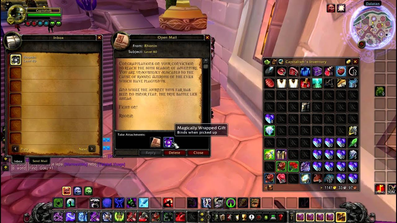 WoW - level 80 mail - YouTube
