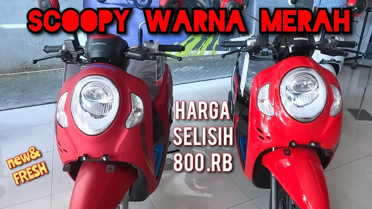 SCOOPY TERBARU 2024 warna MERAH | STYLISH RED & SPORTY RED ‼️ - YouTube