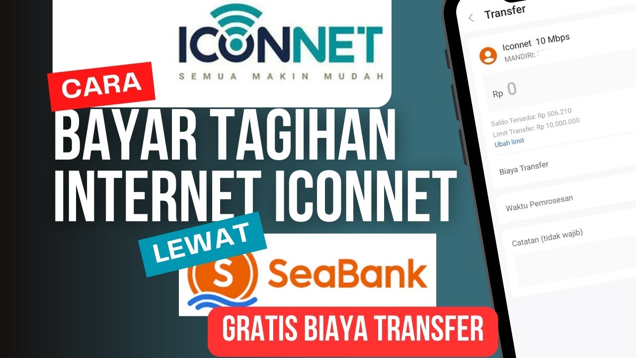 Cara Bayar Tagihan Internet Iconnet Melalui SeaBank - YouTube