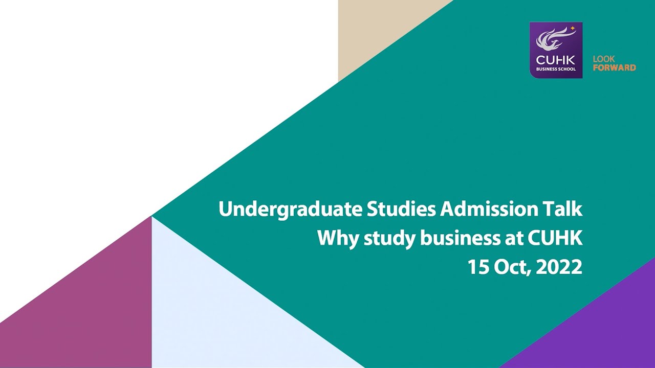 Talk: Why Study Business at CUHK? - YouTube
