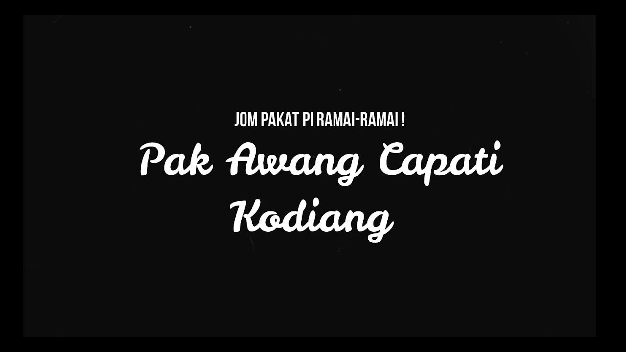 Menarik di Kubang Pasu : Pak Awang Capati - YouTube
