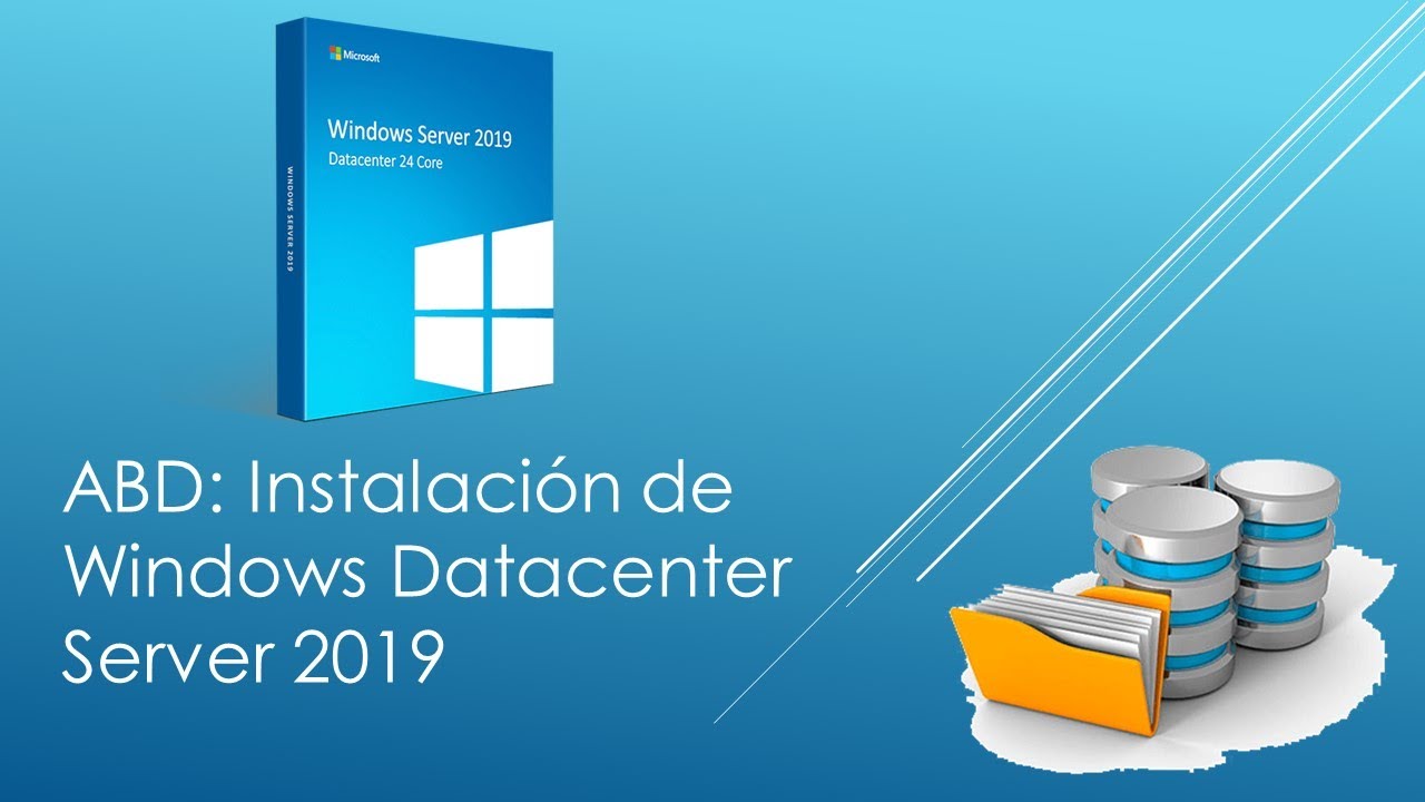 Instalación Windows Datacenter Server 2019 - YouTube