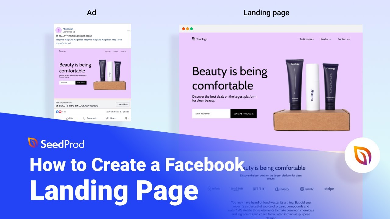 How to Create a Facebook Landing Page - YouTube