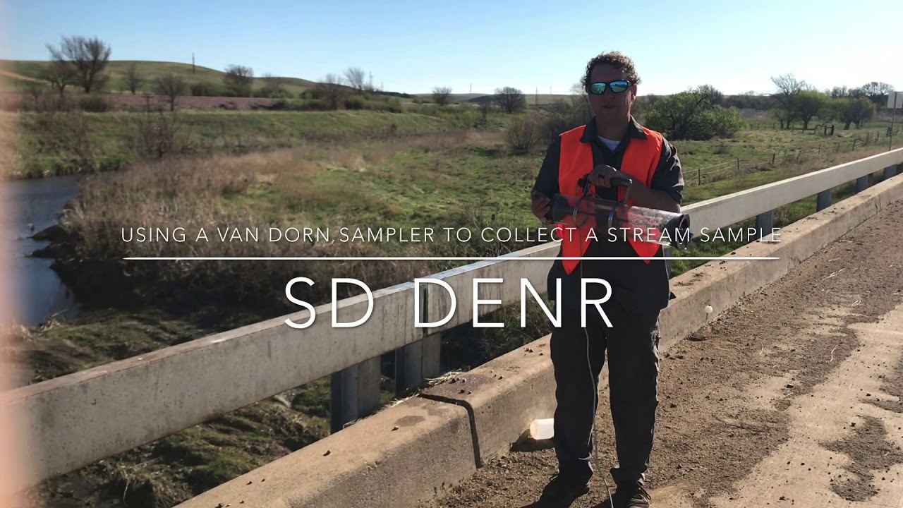 Collecting a stream sample using a Van Dorn sampler - YouTube