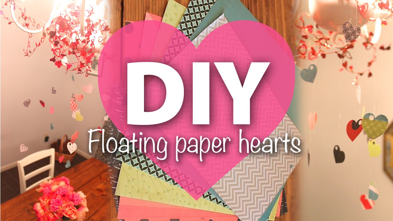 ♥ DIY Floating Paper Hearts ♥ | ArtsyPaints - YouTube