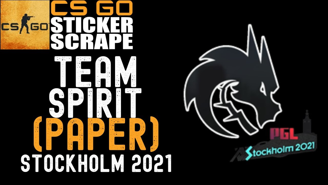 CSGO - Sticker | Team Spirit (Paper) | Stockholm 2021 - Scrape ...