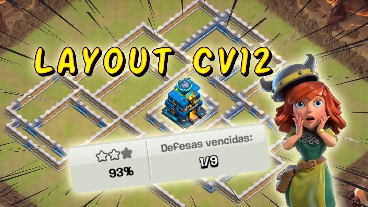 🔥 LAYOUT CV 12 PRA GUERRAS COM LINK - ATUALIZADO 2021 - Clash of Clans ...