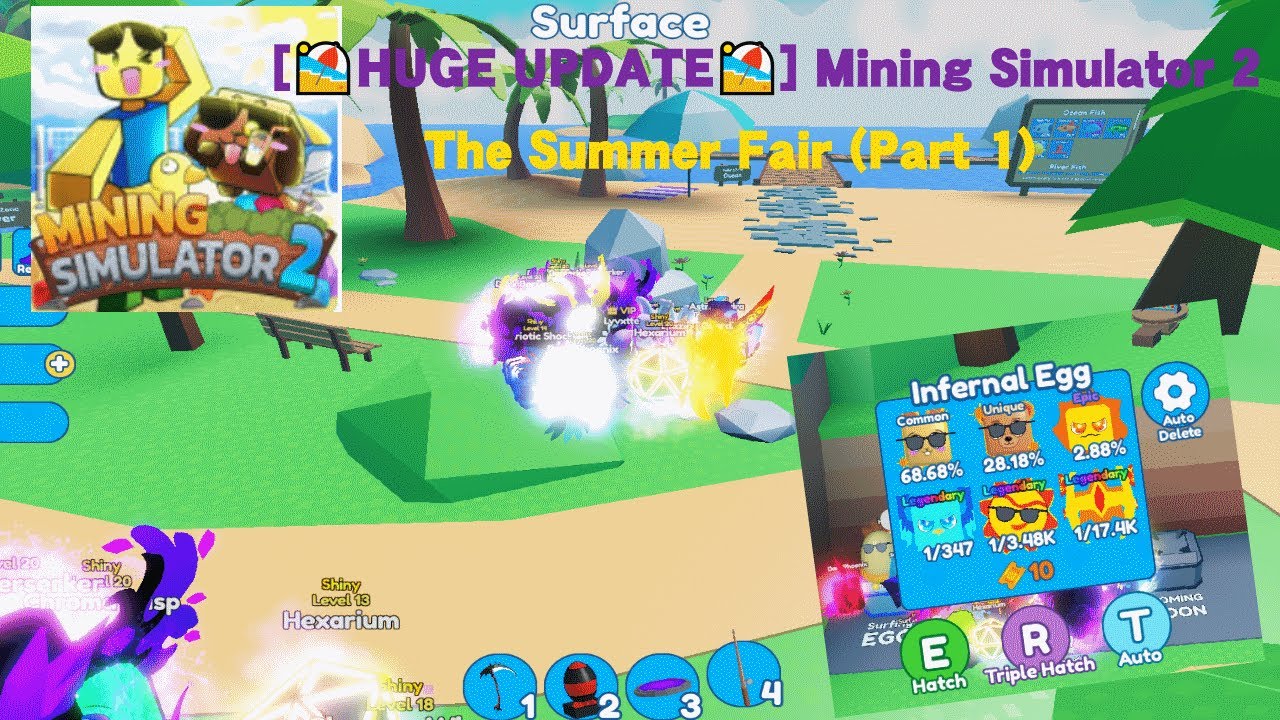 🏖️HUGE UPDATE🏖️ Mining Simulator 2.The Summer Fair (Part1)Roblox game ...