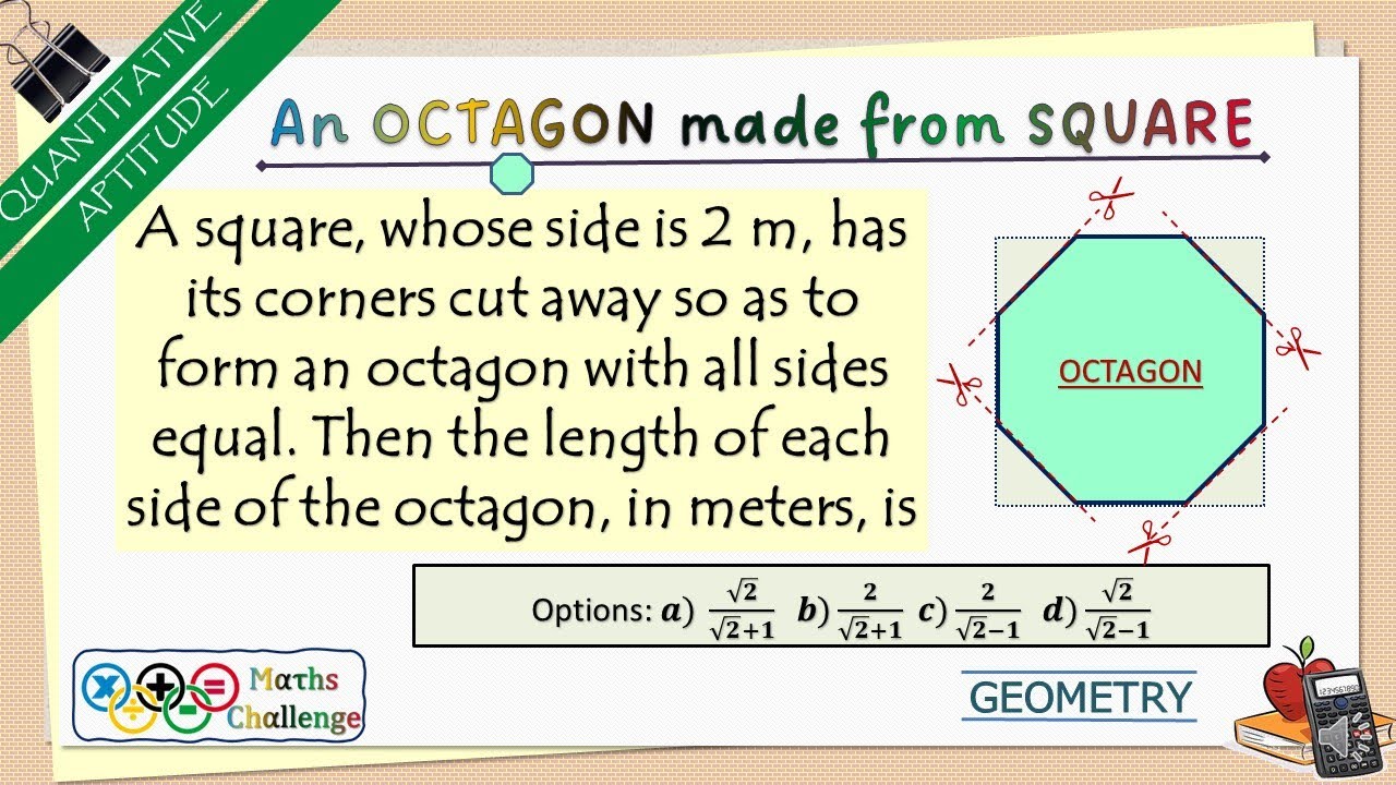 Octagon from Square: Math Challenge - YouTube