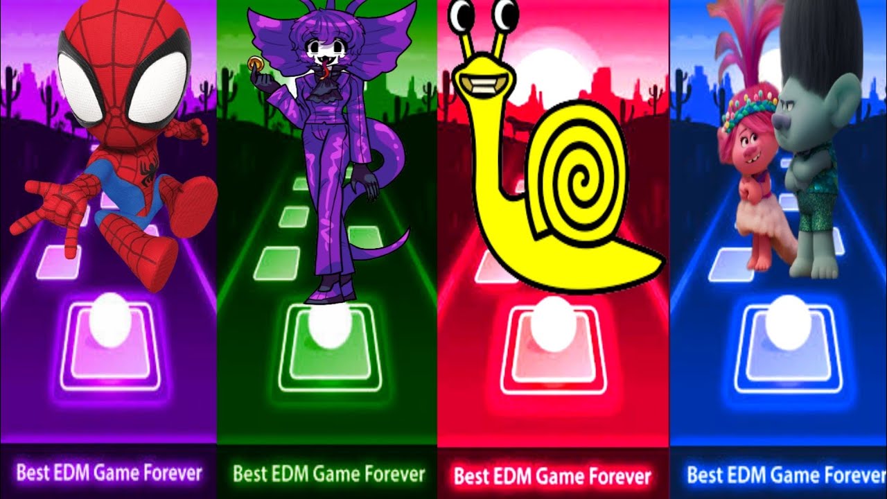 Spider Man 🆚SILENT_STEVE🆚Slow Seline Garten of Banban🆚TROLLS Band ...