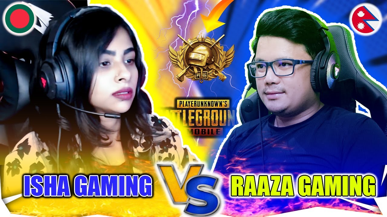 RAAZA GAMING VS ISHA GAMING || 🇳🇵 vs 🇧🇩 || INTENSE FIGHT || PUBG MOBILE ...