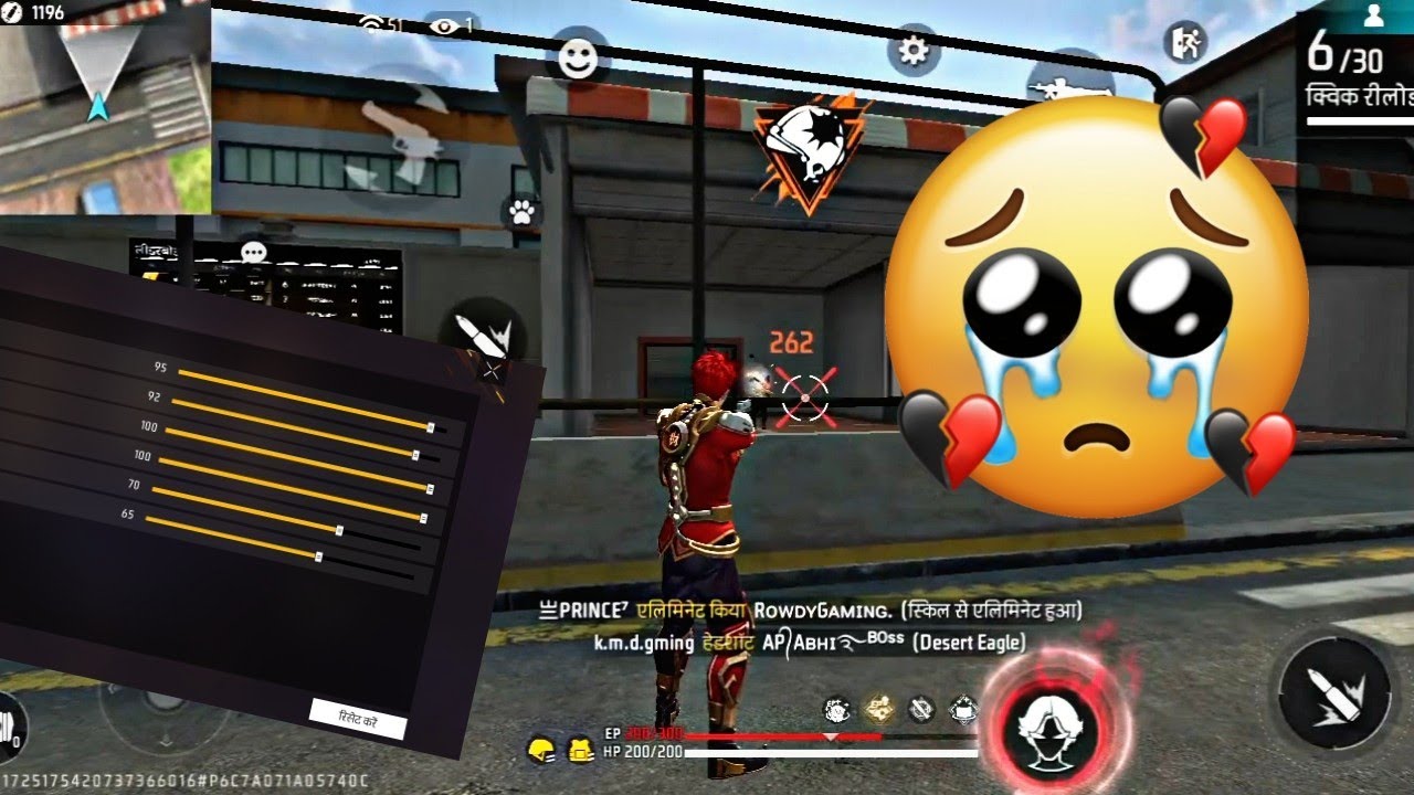 oppo a78 5g ff headshot sensitivity // free fire headshot setting ...