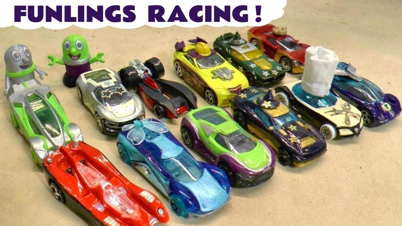 Funlings Cars Racing Challenge with Toy Cars - YouTube