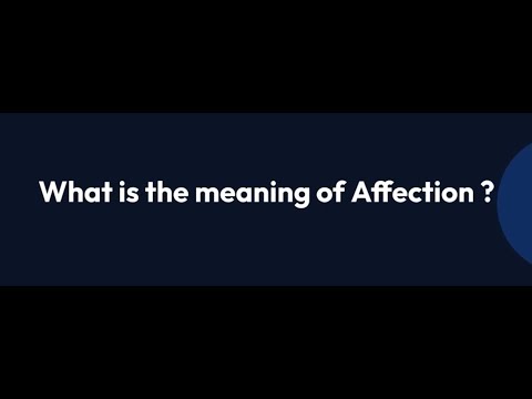 What is the meaning of Affection (Hindi and English) - YouTube