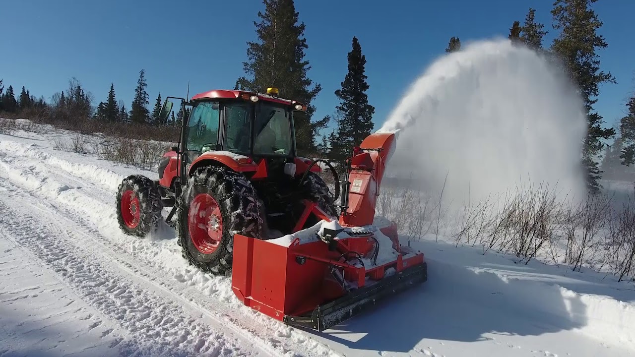 Snowline Alaska - Tractor and Snowblower on a Sunny Afternoon - YouTube