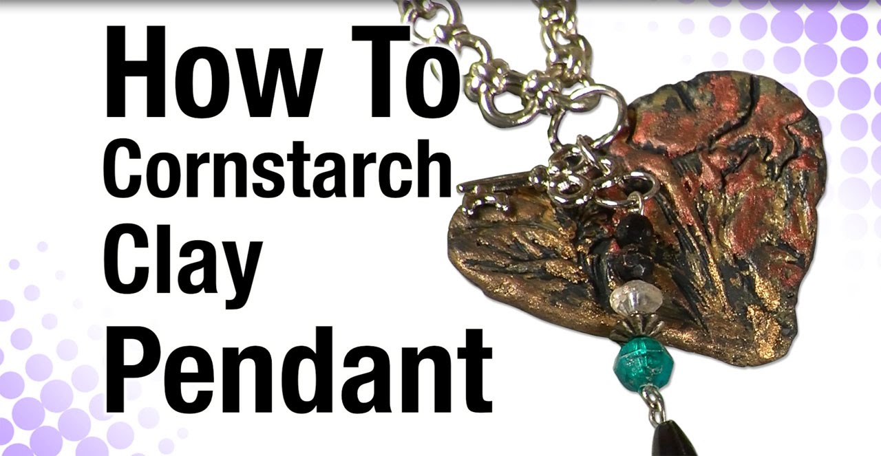 How To Cornstarch Clay Pendant - YouTube