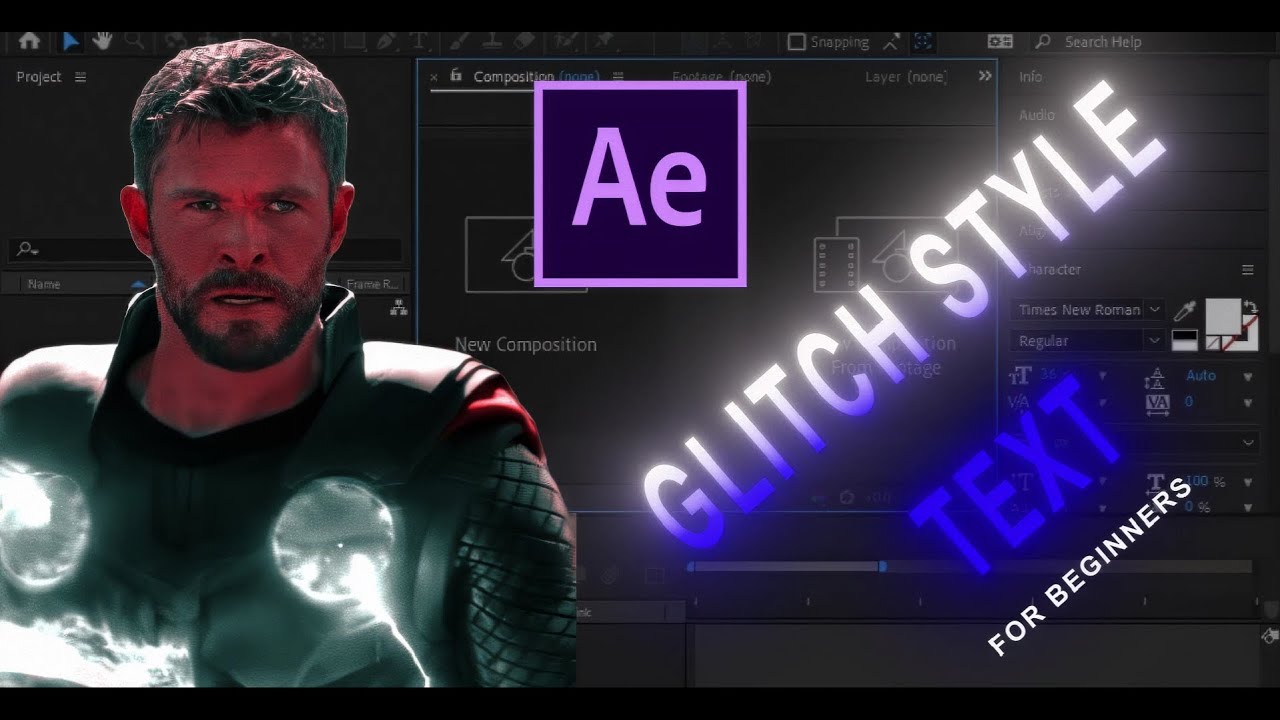 How to make glitch style text edits in after effects - YouTube