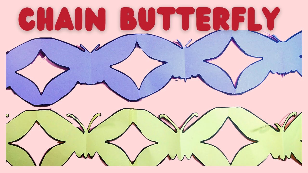 How to Make Long/Chain Paper Butterfly / Origami Paper Butterfly - YouTube