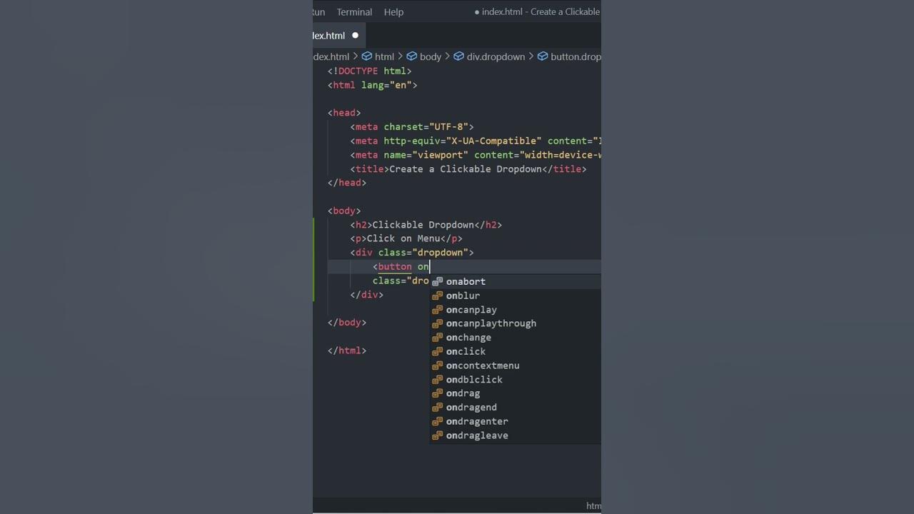 How To Create A Clickable Dropdown Menu Navbar Html Css Dropdown Menu Dropdownmenu Shorts