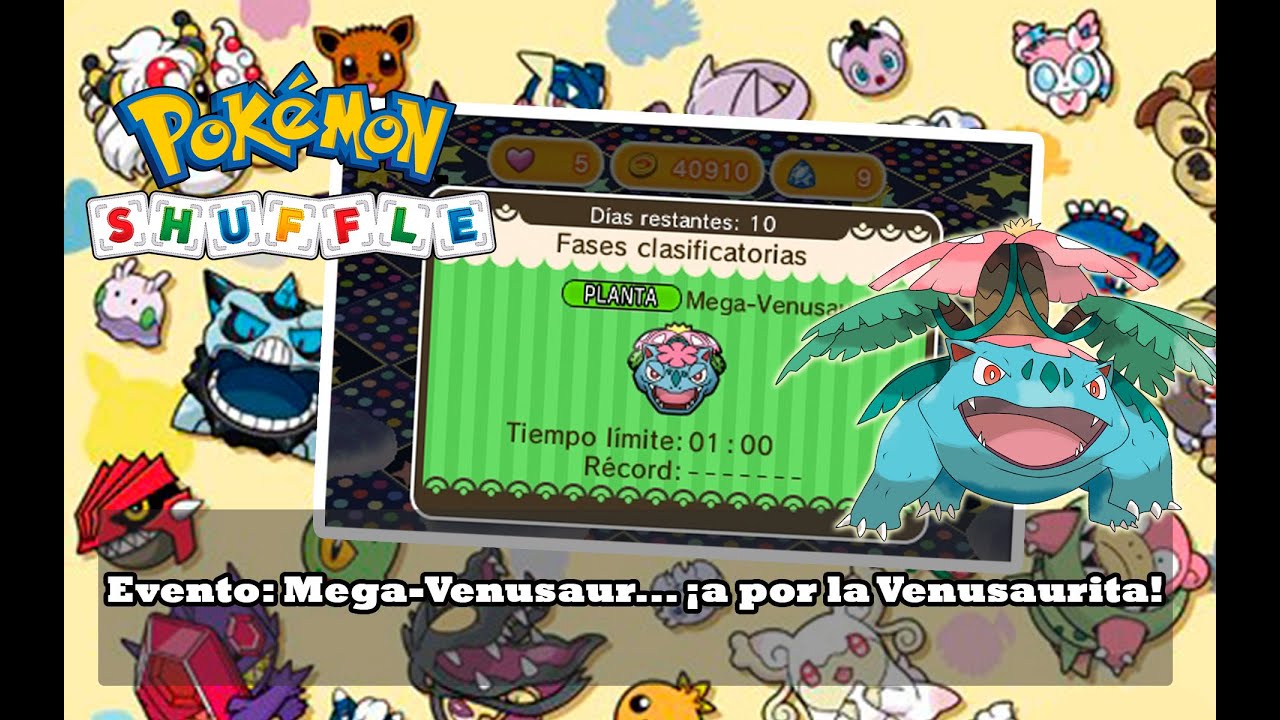 Evento: Mega-Venusaur... ¡a por la Venasaurita! - Pokémon Shuffle - YouTube