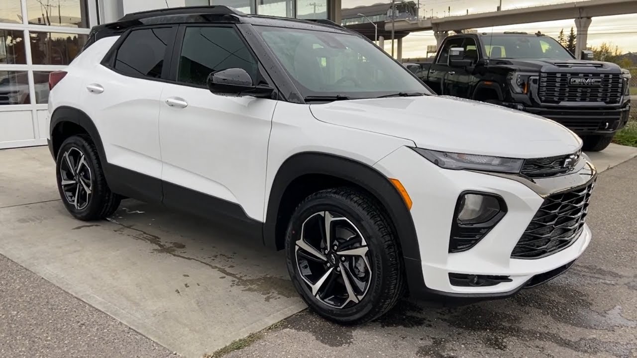 White 2023 Chevrolet Trailblazer RS Review Calgary AB - Wolfe Calgary ...