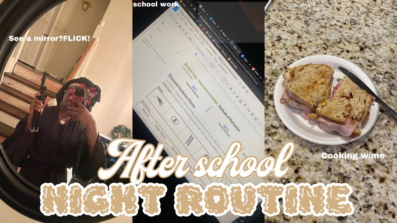 REALISTIC AFTER SCHOOL NIGHT ROUTINE - YouTube