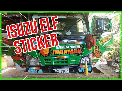 ISUZO ELF STICKER DESIGN! CUTOUT OUT STICKER INSTALLATION - YouTube