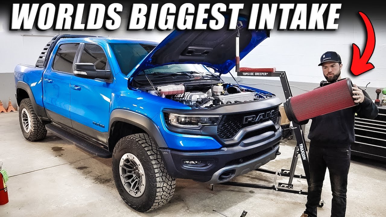 The BEST Ram TRX Air Intake Upgrade: Before and After - YouTube