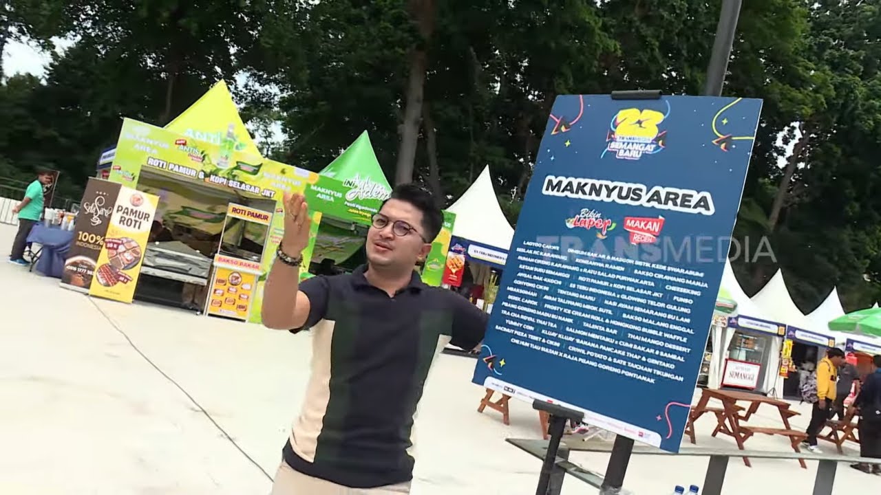 Ihsan Tarore Wisata Kuliner di Maknyus Area, HUT Transmedia Ke-23 ...