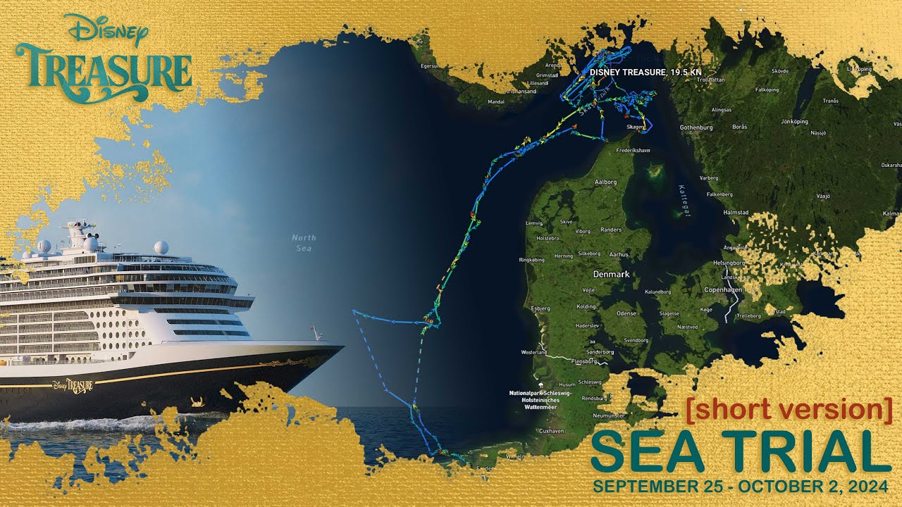 Disney Treasure Sea Trials Tracking Map – September 25 - October 2 ...