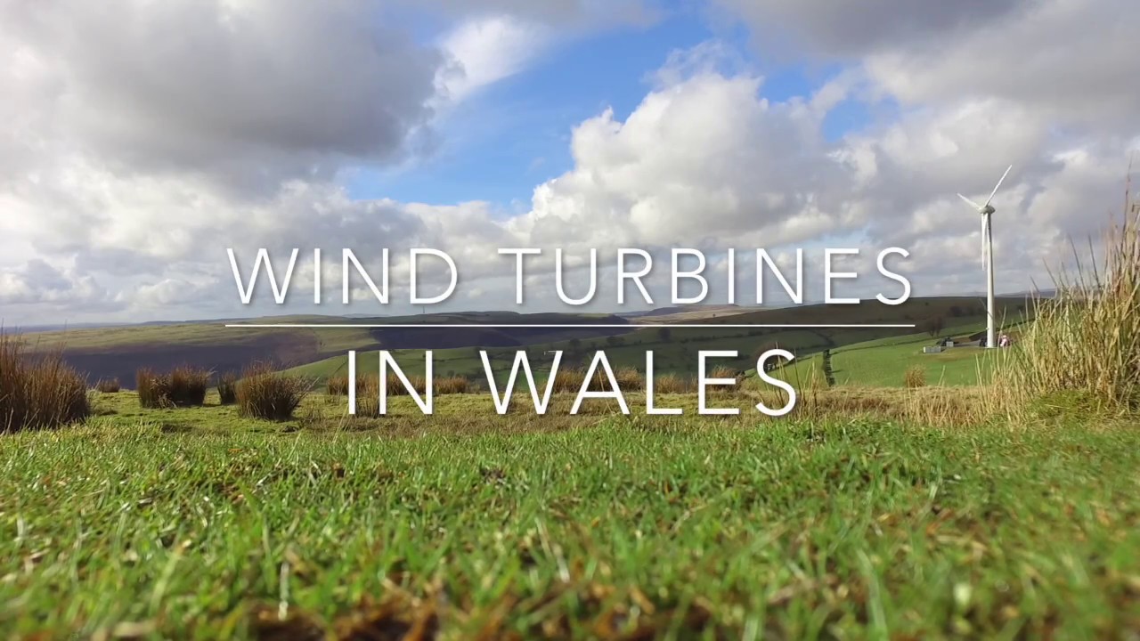 Drone Views of Wind Turbines In Wales - YouTube
