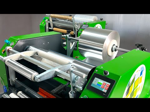 Alüminyum folyo ve Streç sarım ( Aktarma ) makinesi #streç #Yarı_Otomatik_Streç_Sarma_Makinesi