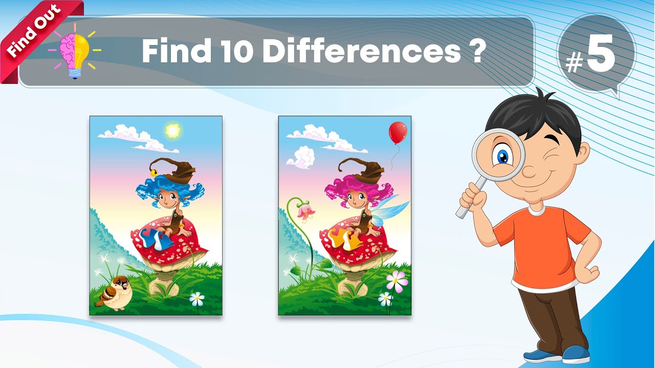 find 10 differences games #5 - YouTube