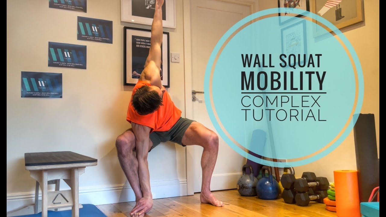 Wall squat mobility complex tutorial - YouTube