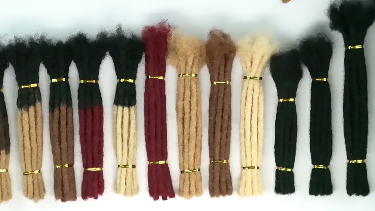 Daixi Dreadology human hair loc extensions test 42s - YouTube