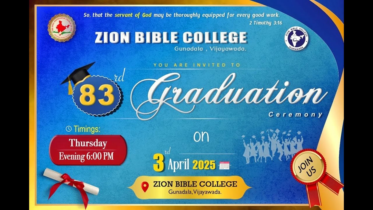 83rd Graduation \\ Zion bible College - YouTube