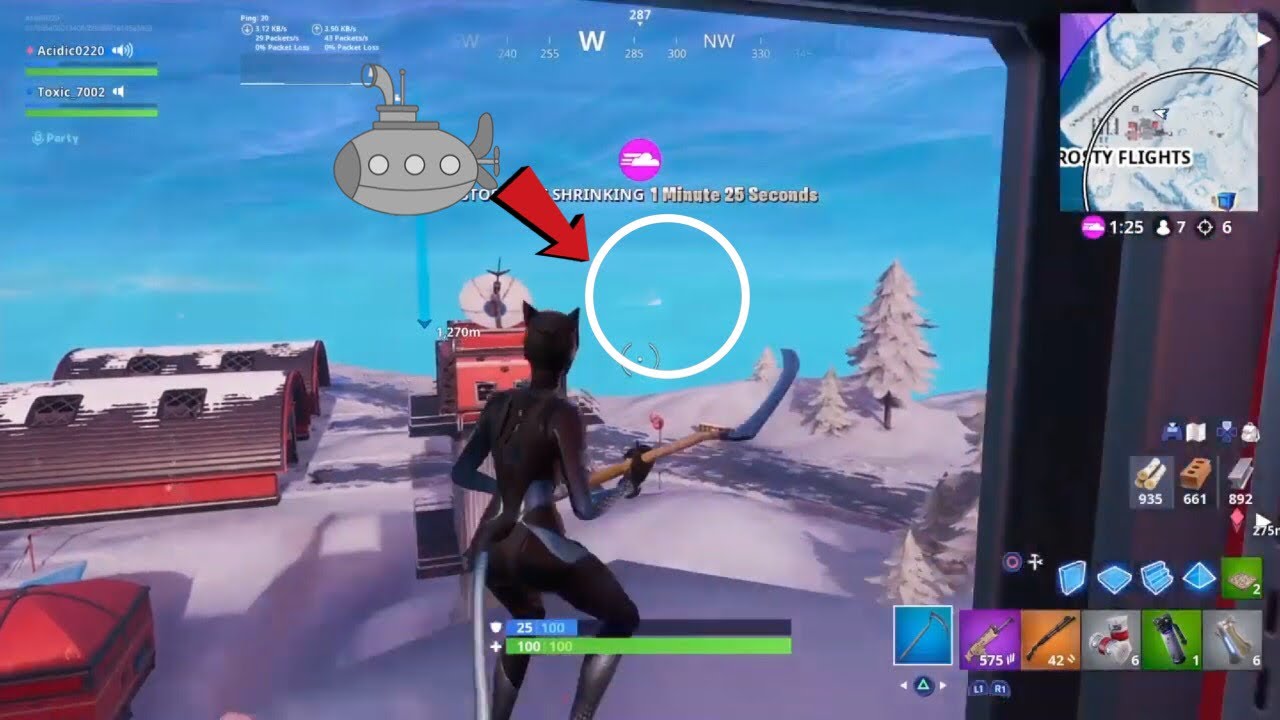 Random Submarine Spotted in Fortnite!!!! - YouTube