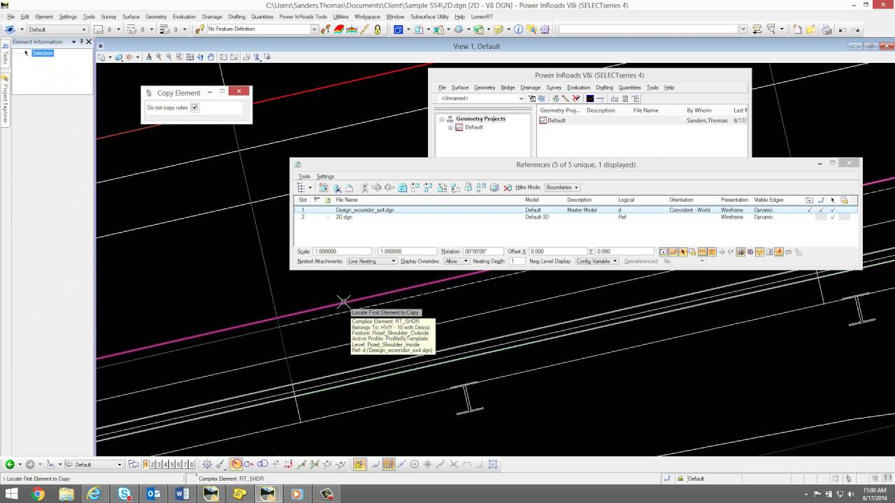 Horizontal Geometry Copy Element Tool YouTube Horizontal Geometry Copy Element Tool YouTube