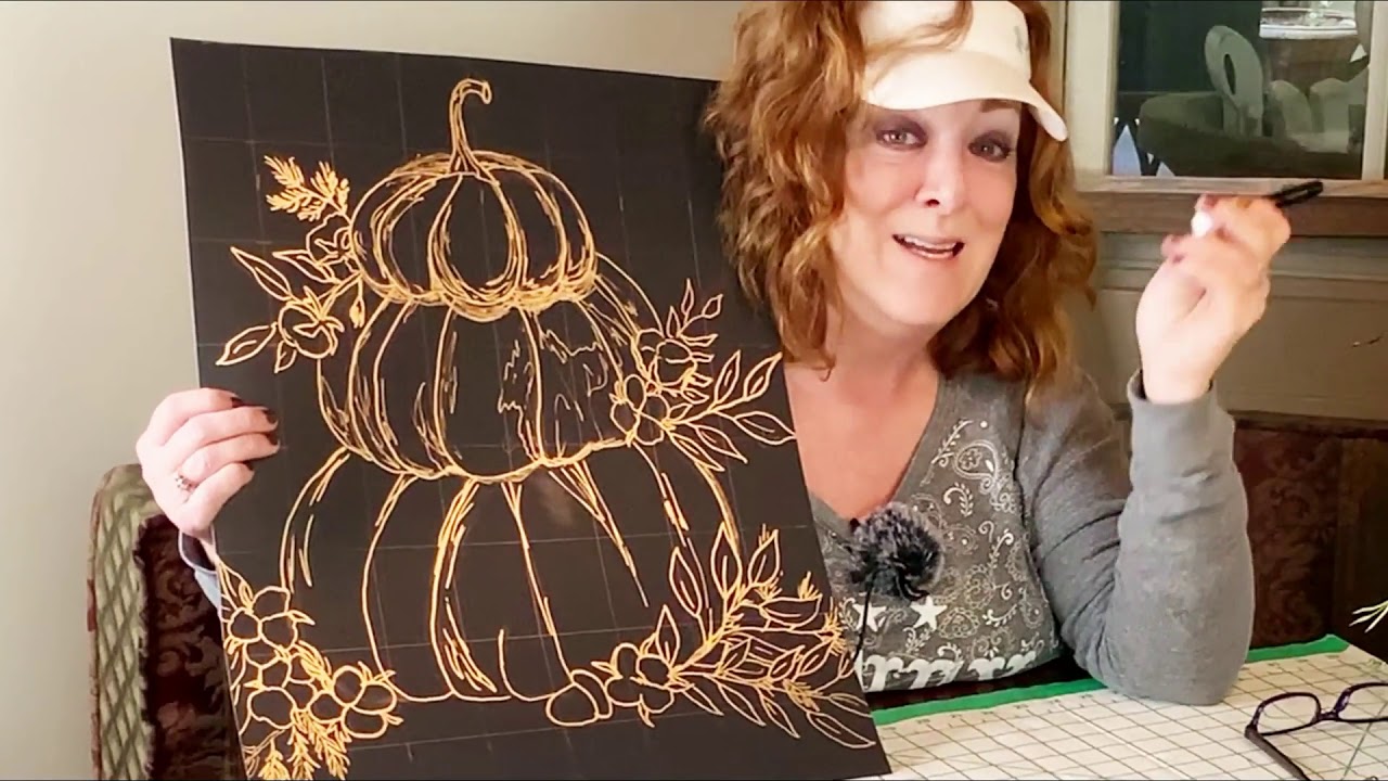 Painting Pumpkins on Window Screen Part 1 - YouTube
