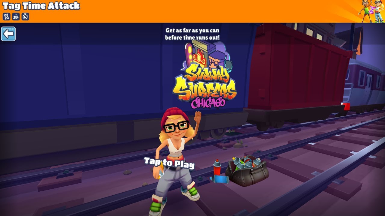 Subway Surfers Tag Time Attack Subway Surfers Chicago Tricky Core Crew Game Play - YouTube