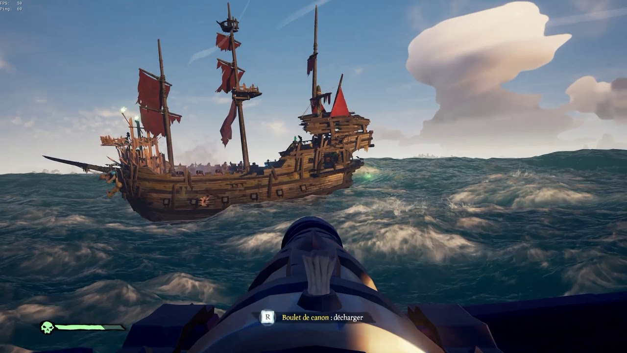SoT Solo sloop vs skeleton ship - YouTube
