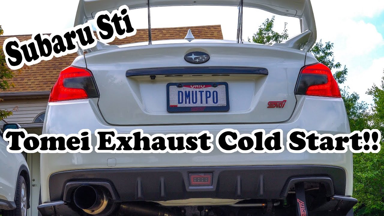Tomei Exhaust on Subaru Sti- Cold Start - YouTube