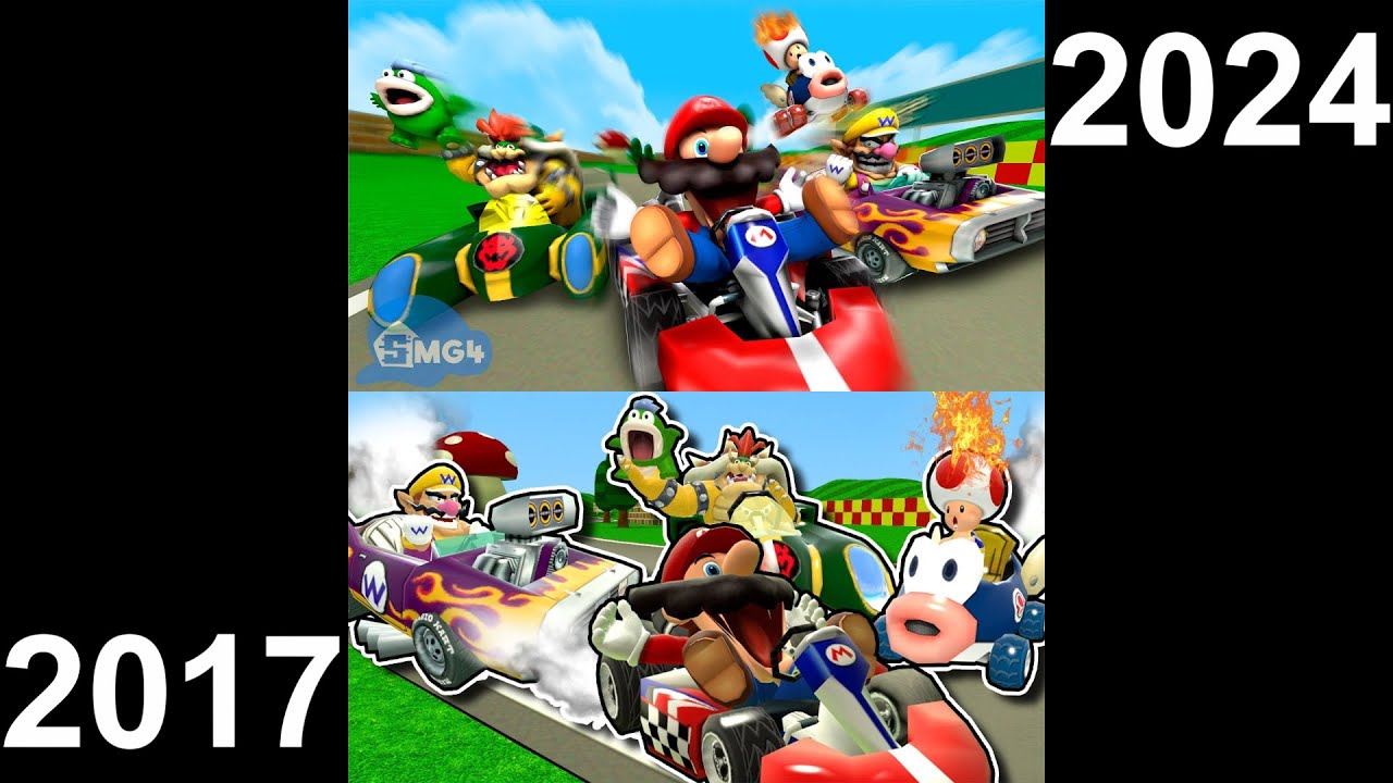 [Comparison] REMASTERED64: Stupid Mario Kart (@SMG4) - YouTube