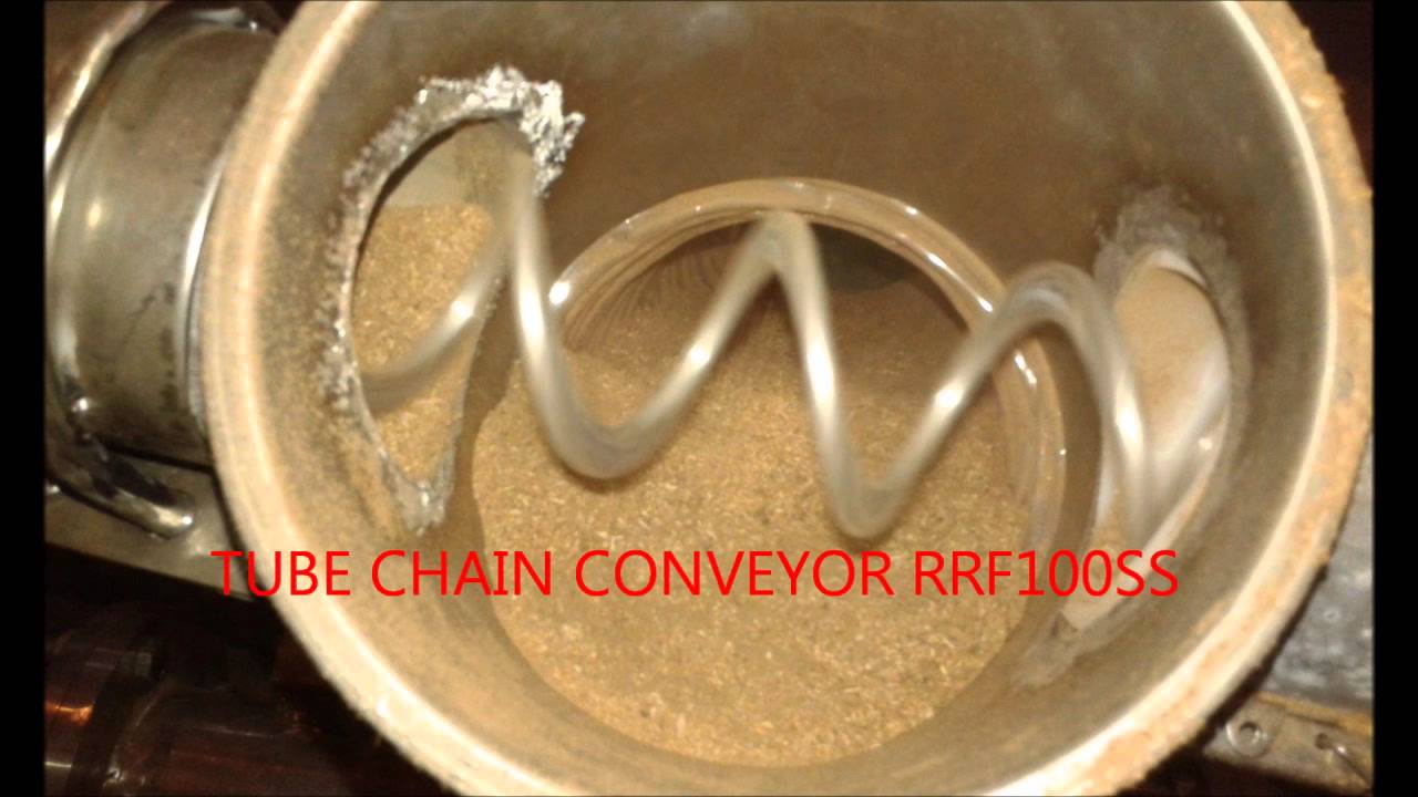 TUBE CHAIN CONVEYOR RRF100SS - YouTube