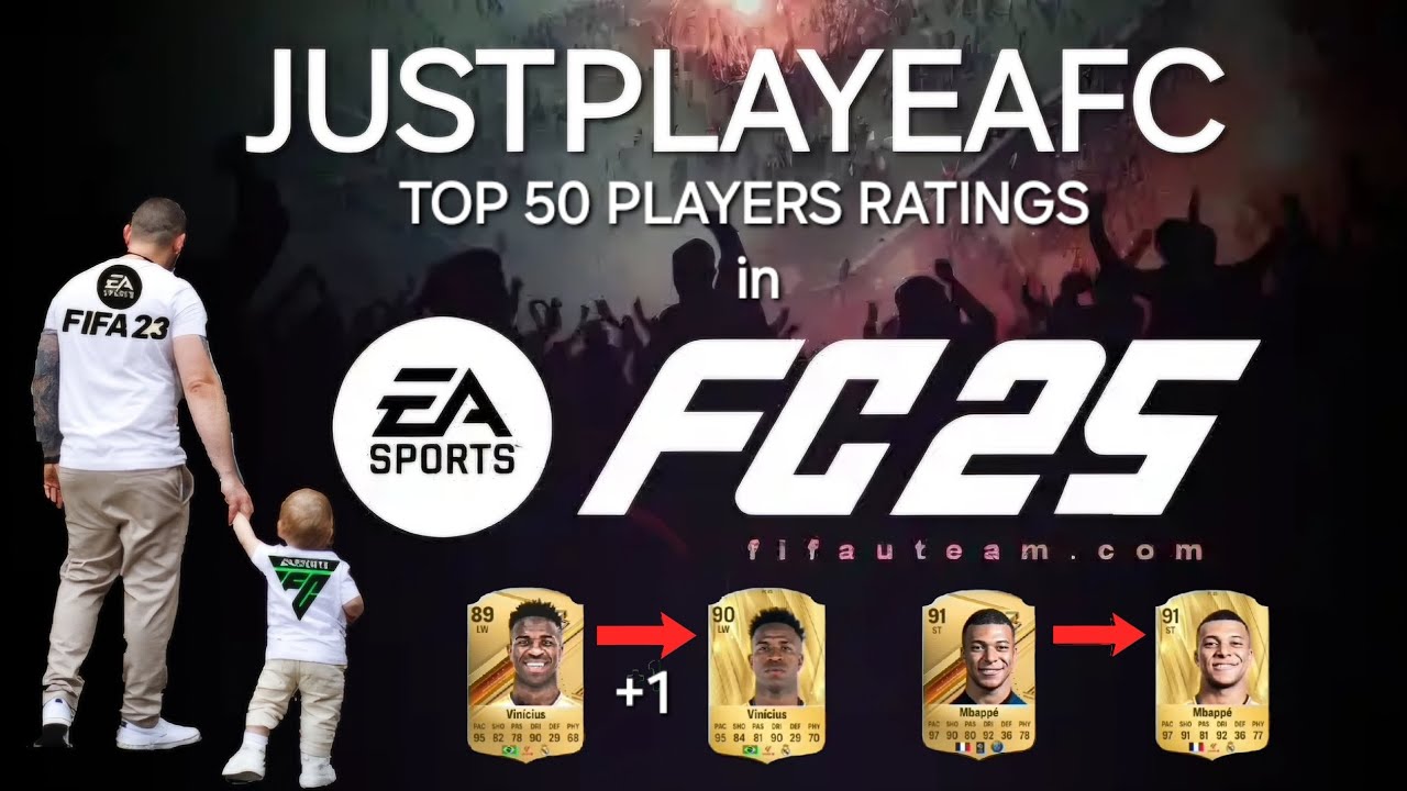 JUSTPLAYEAFC #eafc25 CONFIRMED RATINGS TOP 50 PLAYERS IN EAFC25 #eafc24 ...